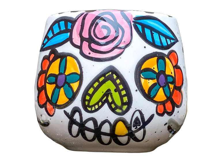 Sugar Skull Planter - My Pottery Place